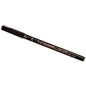 Yasutomo Y and C Non-Toxic Water Based Calligraphy Marker, 3.5 mm Mini-Chisel Tip, Black, Pack of 12