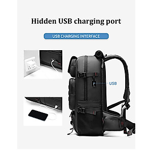 INFEYLAY Travel backpack For Men,waterproof 17 inch Business Laptop Backpack with Separate Shoe Bag,Hidden USB charging port 50L outdoors trekking backpack For woman, Hiking camping backpack