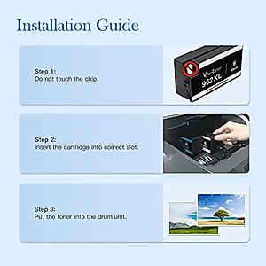 Valuetoner Remanufactured Ink Cartridges Replacement for HP 962XL 962 XL for OfficeJet Pro 9015 9025 9018 9010 9012 9020 9022 9026 9027 9028 Printer 962xl Ink cartridges Combo Pack(4 Pack)