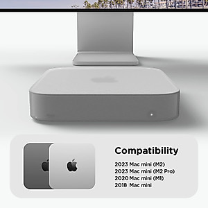 elago Case Compatible with Mac Mini M2, M2 Pro 2023 /M1 2020/ Mac Mini 2018 (Dark Grey) - Precise Cutout, Shock Resistant, Protection
