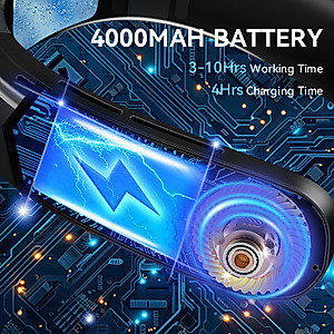 UOFON Neck Air Conditioner Portable Neck Fan Rechargeable Bladeless Neck Fans that Blow Cold Air Portable Personal Cooler with Cooling Plate Wearable Personal Fan for Travel Gifts for Women Men