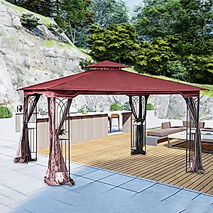 ISAGAPOY Replacement Canopy Top Cover for Garden Canopy Cover Roof with Air Vent for Gazebo (L-GZ798PST-E)
