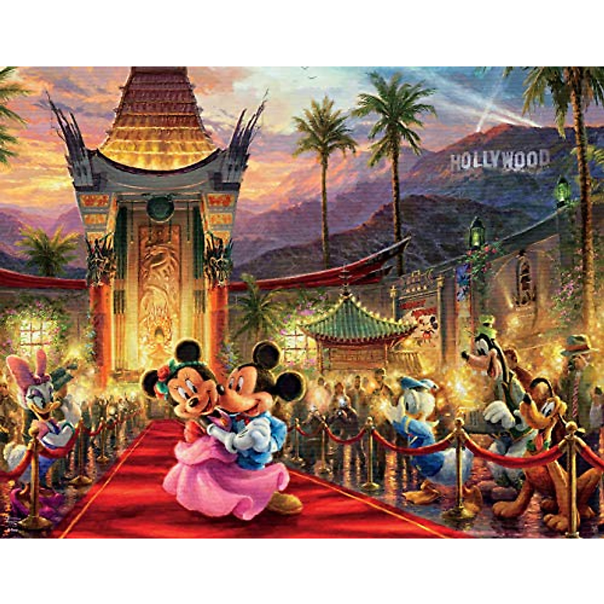 Ceaco - 4 in 1 Multipack - Thomas Kinkade - Disney Dreams Collection - Tangled, Sleeping Beauty, Peter Pan, & Mickey and Minnie - (4) 500 Piece Jigsaw Puzzles