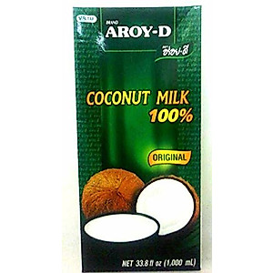 Aroy-D Coconut Milk, 33.8 Fluid Ounce (Pack of 4) by Aroy-D