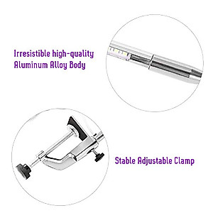 N/C Desk Lamp with Clamp, USB LED Adjustable Clip Nail Desk Light Eye Care GooseNeck 360° Swivel Clamp Light Tool for Manicure Reading Eyebrow Trimming Office Tattoo