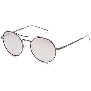 Ray-Ban Men's Casual Round Sunglasses, Multicoloured (Matte Gunmetal), 52