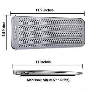 Heat Resistant Silicone Mat Pouch, Mat Cover for Curling Irons, Hair Straightener, Flat Irons and Other Hot Hair Tools, Height 11.5 & Width 6 Inches, Gray
