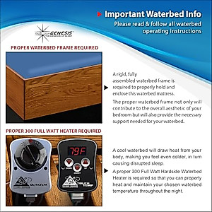 InnoMax Genesis 400 Gentle Wave Waterbed Mattress, Super Single