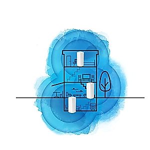 Linksys WHW0203 Velop Home Mesh Wi-Fi System Bundle (Dual/Tri-Band Combo) - Wi-Fi Router/Wi-Fi Extender for Whole-Home Mesh Network (3-Pack, White)