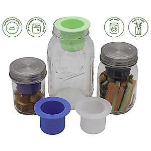Mason Jar Lifestyle Divider Cup For Salads, Dips, and Snacks. Plastic Free Bento Lunch Container(Charcoal Gray, Regular Mouth)