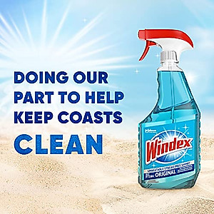 Windex Original Blue Glass and Window Cleaner Bundle - Includes a 23 fl oz Spray and a 32 fl oz Refill