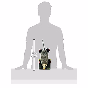 Hyper Pet Real Skinz Plush Dog Toy with Squeaker, Opossum, for All Breed Sizes