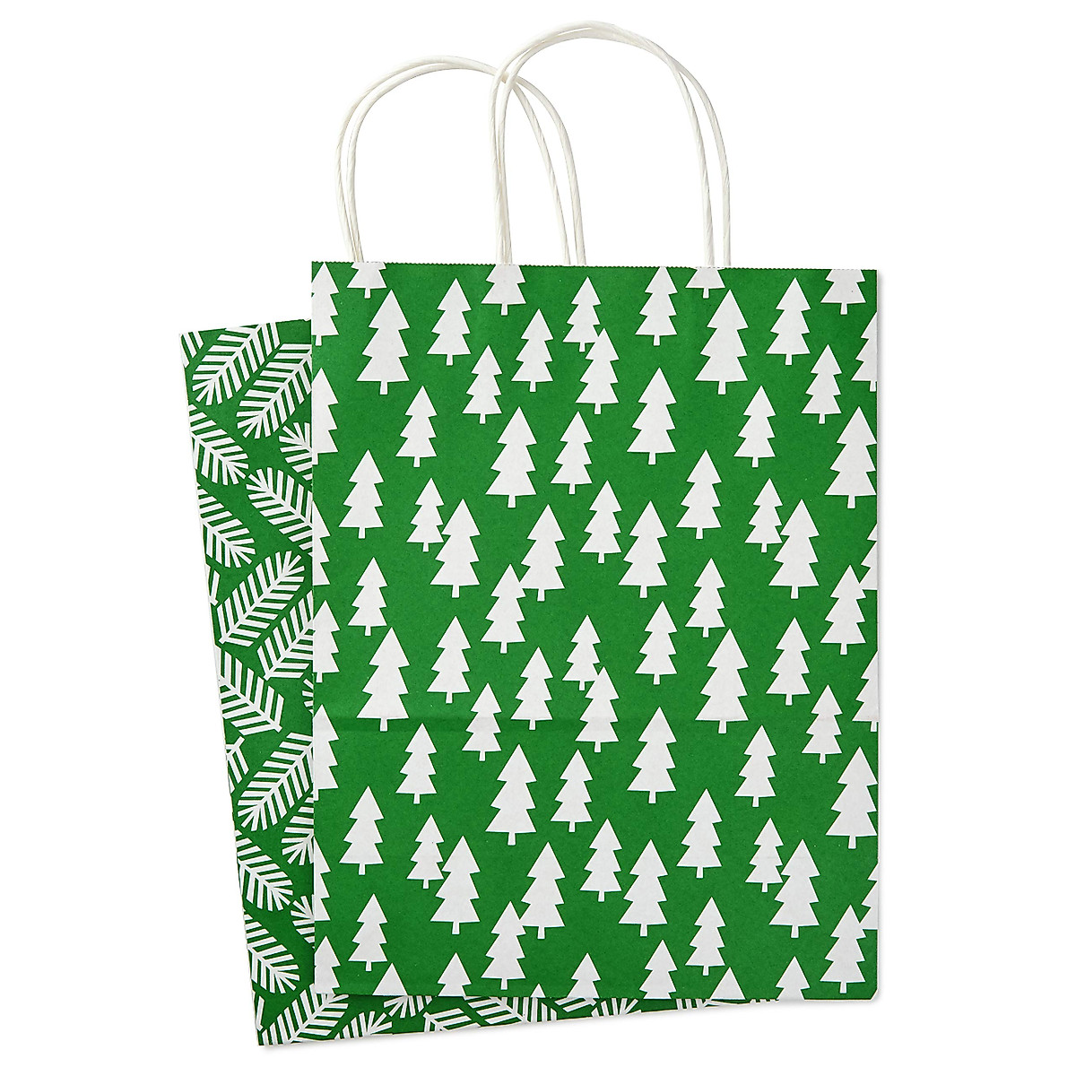 Hallmark 13" Large Gift Bag Assortment, Holiday Icons (12 Paper Gift Bags in Assorted Designs for Hanukkah or Christmas | Stripes, Polka Dots, Snowflakes, Christmas Trees)