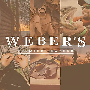 WEBER'S PREMIER LEATHER - Wildlife Series – Men’s Bifold Wallet - Full Grain Billfold Brown Leather Wallet