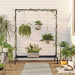 Snughome Heavy Duty Clothes Rack, Industrial Pipe Style Garment Rack with Shelf, Commercial Grade Heavy Duty Detachable Clothing Coat Rack Holder with 4 Stable Feet for Clothing Storage Display