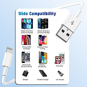 iPhone Charger 3FT, [Apple MFi Certified] Lightning Cable Original 3Pack USB Fast Charging Data Sync Cord Compatible with iPhone 13/12/11 Pro Max/XS MAX/XR/XS/X/8/7/Plus/6S/6/SE/5S（3FT）