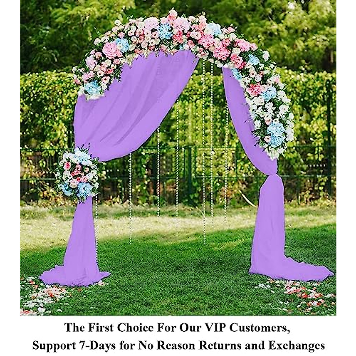 Chiffon Backdrop Curtain 29"x108" 2pc Chiffon Curtain Panels Chiffon Window Curtains Colorful Sheer Curtains Tulle Sheer Curtains Sheer Voile Fabric Chiffon Overlay Wedding (Lavender, 29x108-inch)