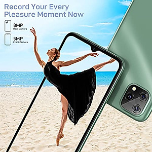 Blackview Cell Phones, A55 Phone, 4G Dual SIM Unlocked Cell Phones, 6.5" HD+ Screen, 3 SIM Card Slots, 16GB ROM/SD 128GB Expand Android Phone, Android 11 OS Smartphone, 4780mAh/Face ID Cricket Phone