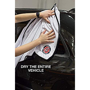 Adam's Ultra Plush Drying Towel (Pack of 2) - Microfiber Cleaning Cloth for Car Detailing, Drying, & Car Wash | Soft Rag Towel Won't Scratch Paint | Wax Auto Kit Glass Cleaner Supplies