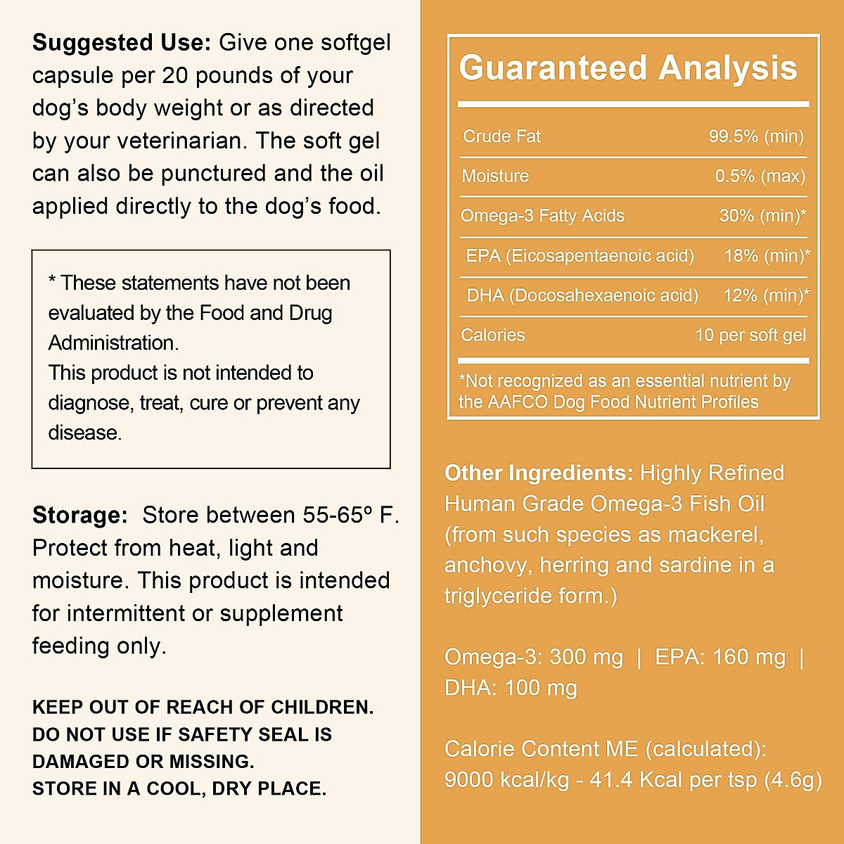 Wild Caught Omega 3 Fish Oil for Dogs - 180 Softgel Capsules for Healthy Skin and Coat - 1000 mg Dog Fish Oil Pills for Shedding, Dry Itching Skin, and Hot Spots