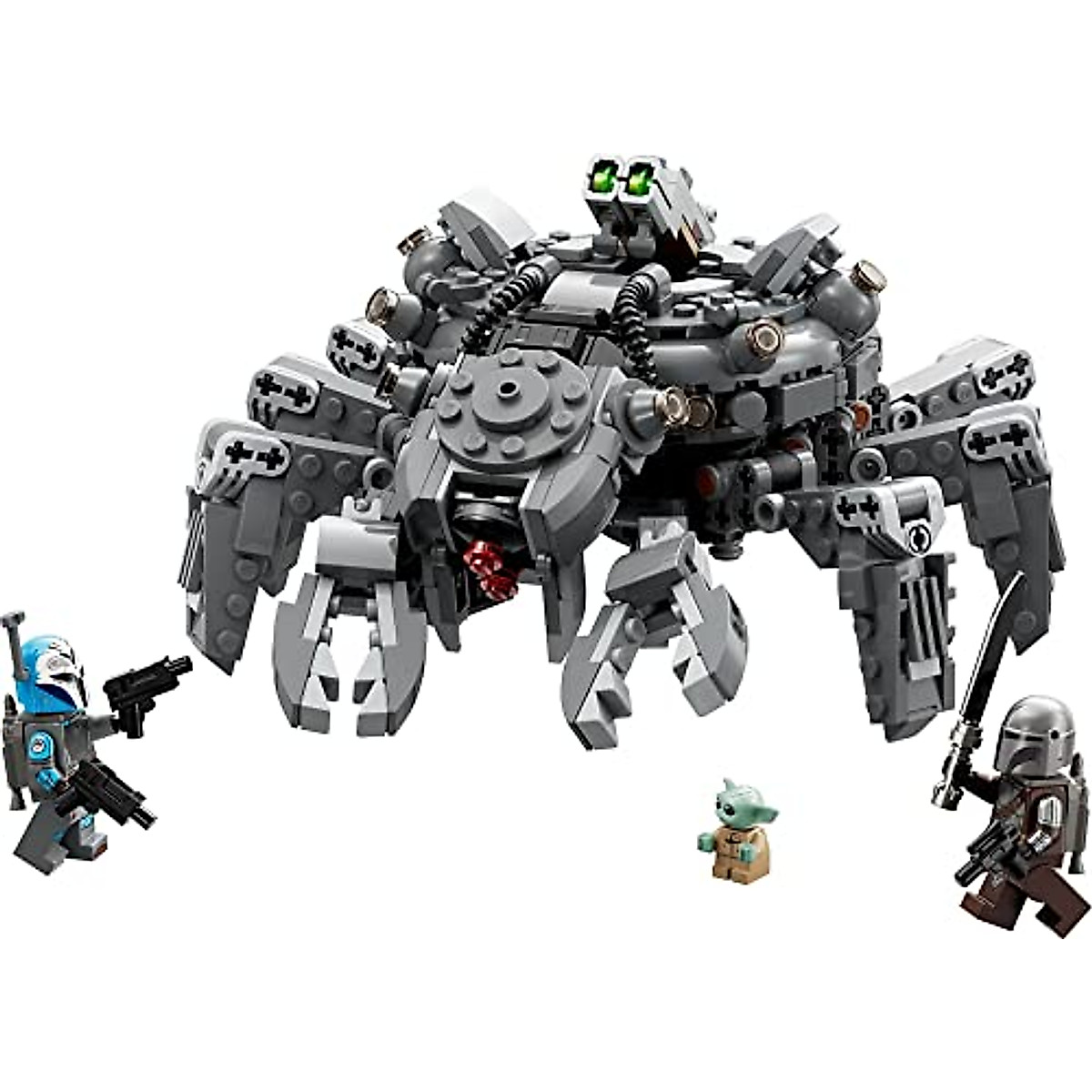 LEGO Star Wars Spider Tank 75361, Building Toy Mech from The Mandalorian Season 3, Includes The Mandalorian with Darksaber, Bo-Katan, and Grogu 'Baby Yoda' Minifigures, Gift Idea for Kids Ages 9+