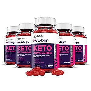 Justified Laboratories (5 Pack) Ketology Keto ACV Gummies 1000MG with Pomegranate Juice Beet Root B12 120 Gummys