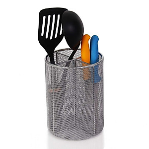 YBM Home Silver Mesh Quartet Cup Utensil Organizer Caddy 2373-2 (2)