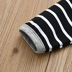 3PCS Newborn Baby Boy Clothes Giraffe Printed Long Sleeve Stripe T-Shirt Pants and Hat Outfit Set Newborn