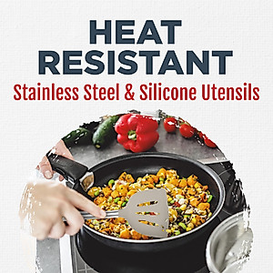 Silicone Kitchen Utensils Set - Culinary Couture 24-Pieces Khaki Silicone Cooking Utensils Set for Nonstick Cookware - Silicone Spatulas Set, Stainless Steel Handle & Other Kitchen accessories