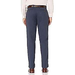 Amazon Essentials Men's Classic-Fit Wrinkle-Resistant Flat-Front Chino Pant (Available in Big & Tall), Navy, 38W x 32L