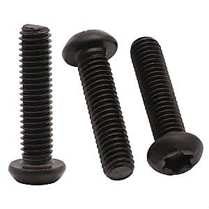 M5-0.8 x 12mm Black Button Torx Drive Head Machine Screws, Class 10.9 Alloy Steel, Full Thread, Black Oxide Finish, 60 Pcs