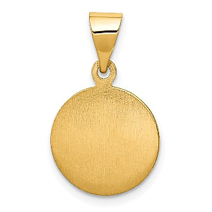 IceCarats 18K Yellow Gold Guardian Angel Medal Necklace Protect Us Cherub Pendant Religious Charm 22.5mm x 13.75mm Only