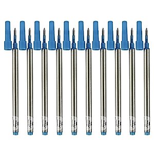 Sipliv Screw-type Rollerball Refills, Pack of 10 PCS, 0.5 mm, Blue Ink