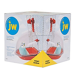 JW Pet Insight Bird Bath Bird Accessory, Multicolor Medium