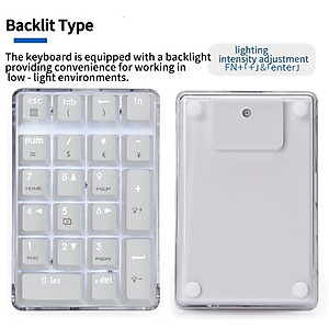 Magicforce Mechanical Number Pad for Laptop 21-Key Wired Numeric Keypad with Blue LED Backlit USB Number Pad for Laptop Desktop Computer PC (Blue Switch)