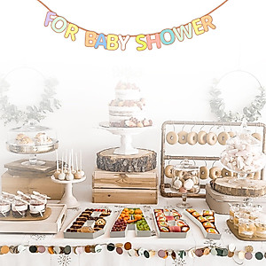 KitChocoLot Baby Charcuterie Board Letters, 10 Inch, 4 Pack Fillable Cardboard Letter Boxes, White Letter Trays for Food Chocolate Candy On Baby Shower, Birthday and Gender Reveal Decoration