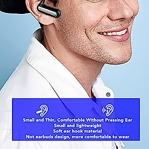 Single Ear Bluetooth Headset, Waterproof HiFi Bone Conduction Headphones Stereo Wireless Earphone for Sports, Running, Driving, Bicycling, Hiking