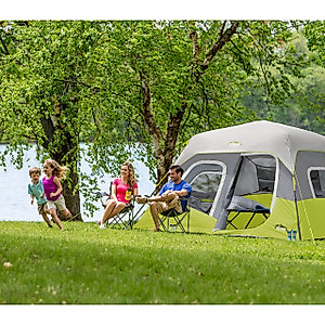 CORE 6 Person Instant Cabin Tent | Pop Up Tent with Easy 60 Second Camp Setup for Family Camping | Included Hanging Organizer for Outdoor Camp Accessories | Portable Tent for Camping with Carry Bag