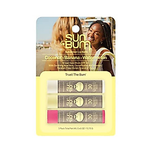 Sun Bum SPF 30 Sunscreen Lip Balm | Vegan and Cruelty Free Broad Spectrum UVA/UVB Lip Care with Aloe and Vitamin E for Moisturized Lips | Variety Pack |0.15 Ounce (Pack of 3)