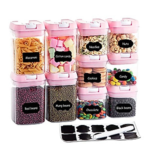 BBG Airtight Food Storage Container with Easy Lock Lids, Pink Plastic Egg Holder, Egg Storage Container for Refrigerator