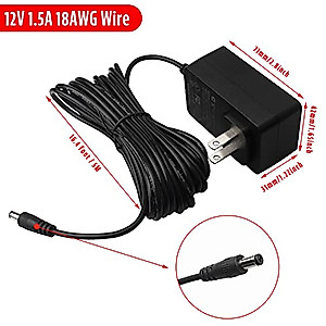 Village Smoker 12V 15 Foot Cord Power Adapter Compatible with Masterbuilt Gravity Series 560/800/1050 XL Grills & Char-Griller Gravity Fed 980 and AKORN Auto Kamado E6480