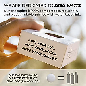 Suds & Co. Solid Shampoo Bar, Zero Waste Shampoo, Natural Shampoo Bar Soap, Sustainable, Eco-Friendly Hair Care - Peppermint, 3.0 Ounce