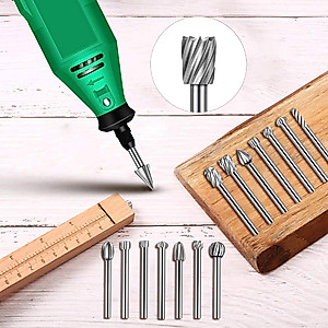 Carving Bits Wood Engraving Router Bit with 1/8"(3mm) Shank, 20Pcs HSS Different Burr Set to Meet Your Different Needs, Durable Rotary Tools Accessories for DIY Woodworking, Carving