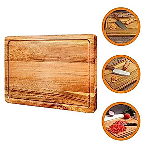 UPKOCH Wood Cutting Board Wooden Chopping Board Kitchen Large Charcuterie Boards Butcher Block for Chopping Meat Vegetables Fruits Bread Cheese Appetizers