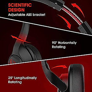 EKSA USB Gaming Headset - 7.1 Surround Sound Headphones with Breathable Earmuffs - Noise Cancelling Mic - Gaming Headphones for PC, PS4, Xbox One S/X, Android