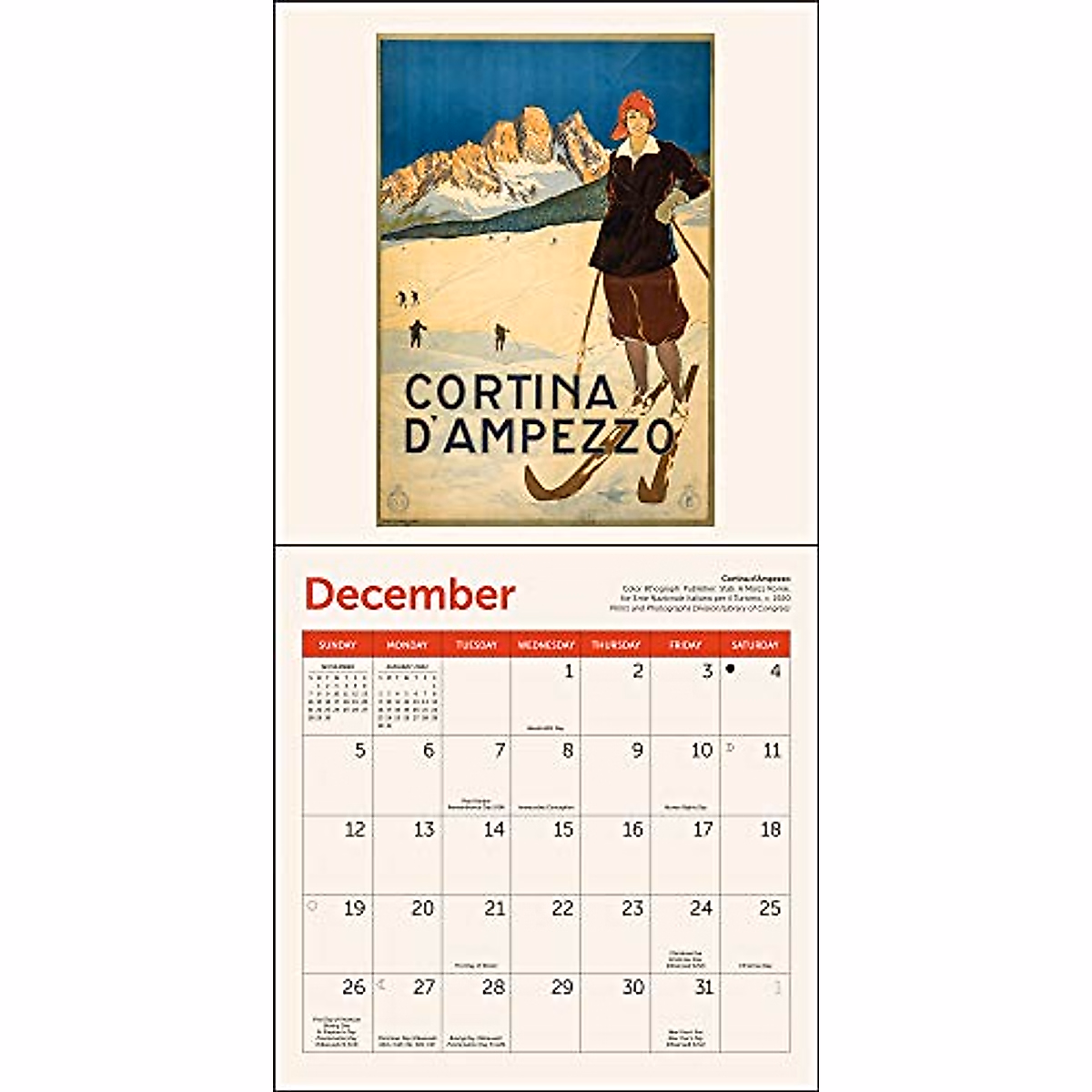 Travel The World Mini Wall Calendar 2021, 7" x 7"