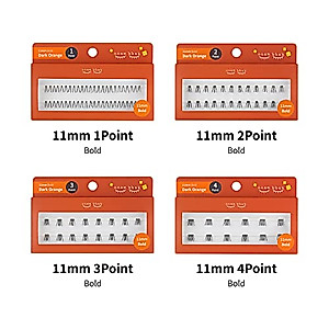 CCAMBBAK Bold - Looks So Natural False Eyelashes Handmade Lightweight Individual Lashes K-Beauty Extension Lengthening Wisps Authentic Fake Eyelashes (10mm Bold (Black), 1Point)