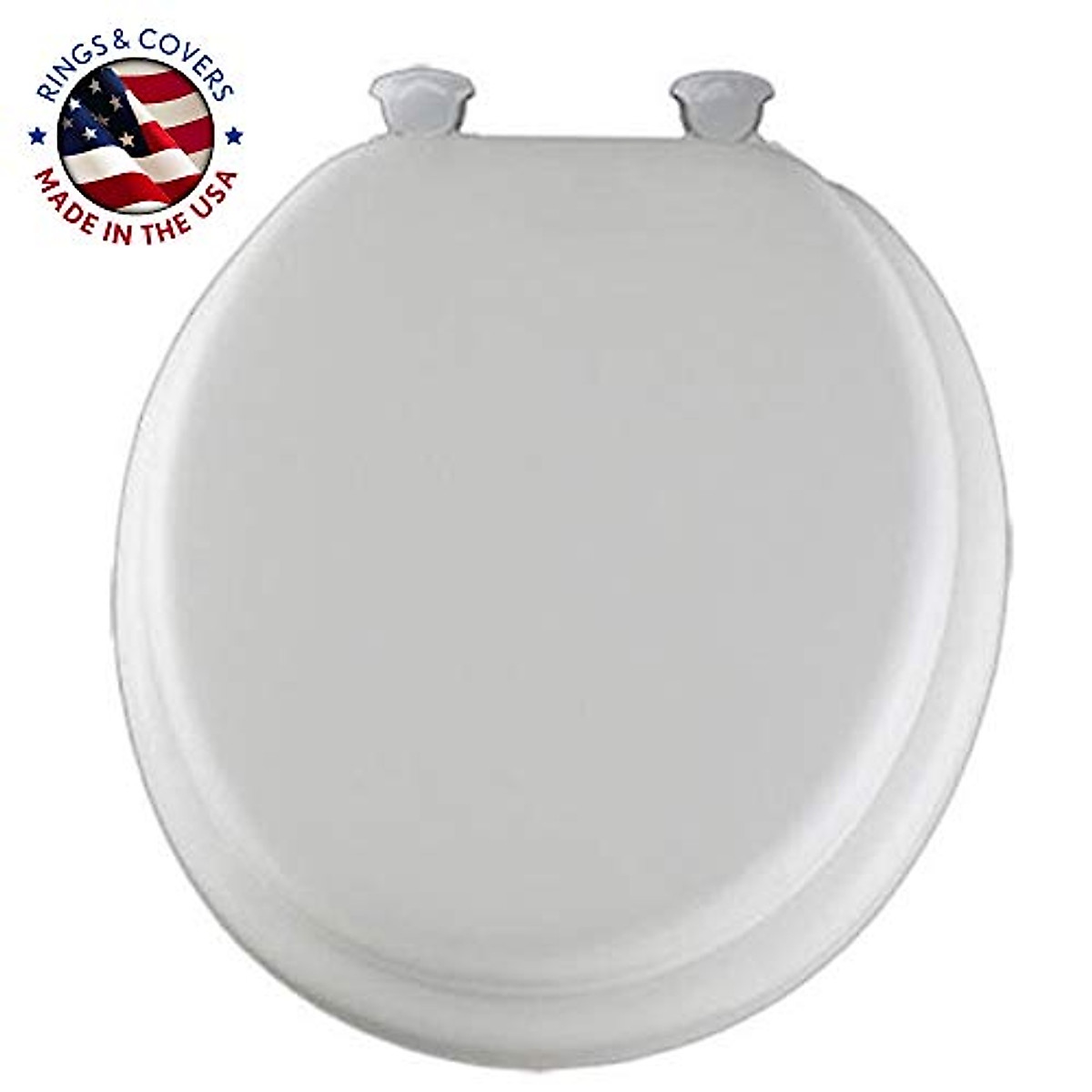Mayfair 815EC 000 Removable Soft Will Never Loosen Toilet Seat, 1 Pack Round - Premium Hinge, White