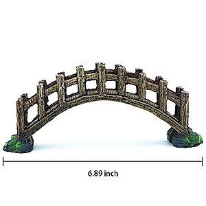 HRRIVE Fish Tank Arch-Bridge Drawbridge Rock Décor for Aquarium Landscape Decoration, Made of Resin, Pack of 1