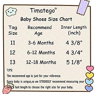 Timatego Baby Girl Mary Jane Flats Lace Bow Non-Slip Soft Sole Newborn First Walker Wedding Princess Party Dress Shoes(6-12 Months Infant P White)